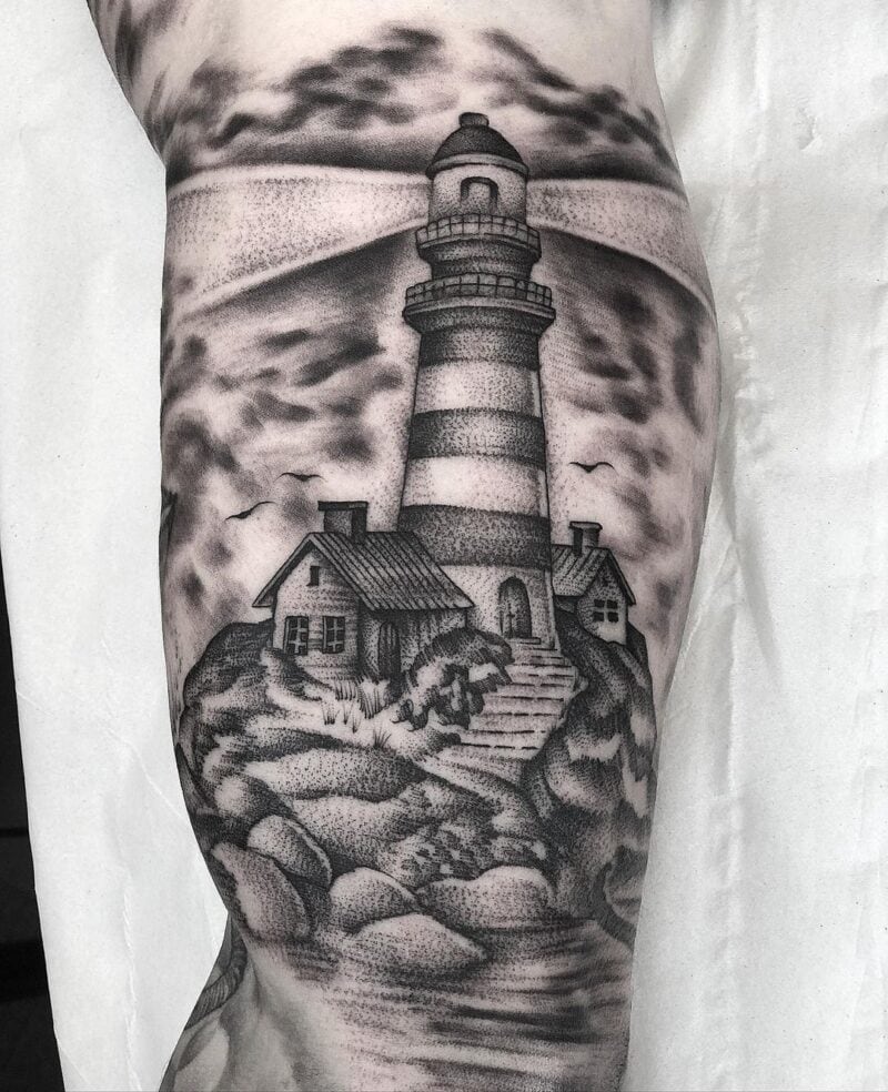 23 Bright Lighthouse Tattoos To Gaze Into • Body Artifact