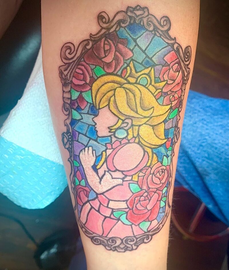 21 Princess Peach Tattoos To Showcase Your Love Of Mario • Body Artifact