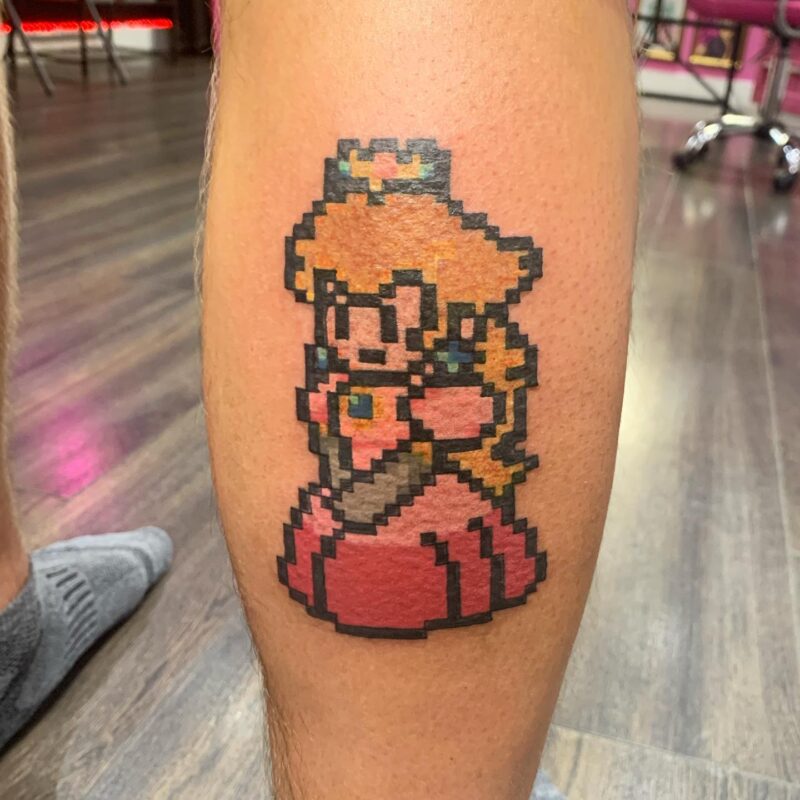 21 Princess Peach Tattoos To Showcase Your Love Of Mario • Body Artifact
