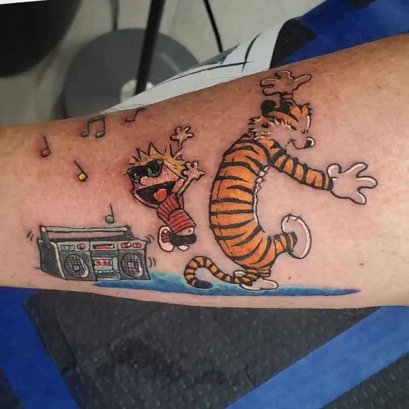 13 Playful Calvin And Hobbes Tattoos • Body Artifact